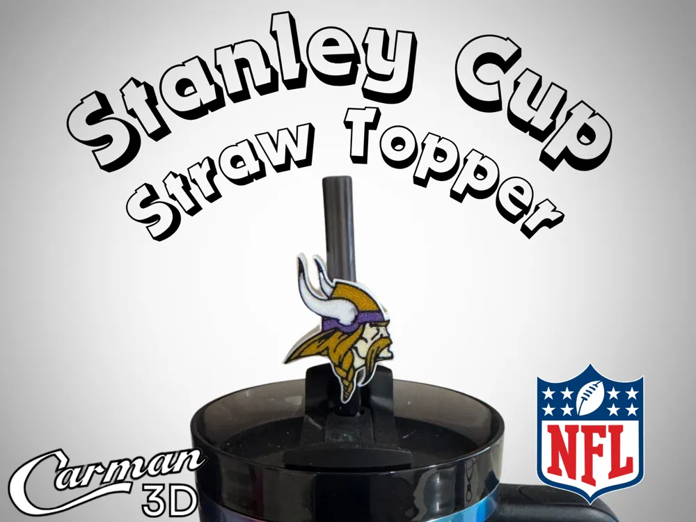 Minnesota Vikings Stanley Cup Straw Topper by Carman3D MakerWorld ...