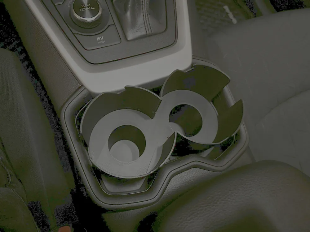 Double Car Cup Holder Expander (RAV 4) by Duke Silver MakerWorld ...
