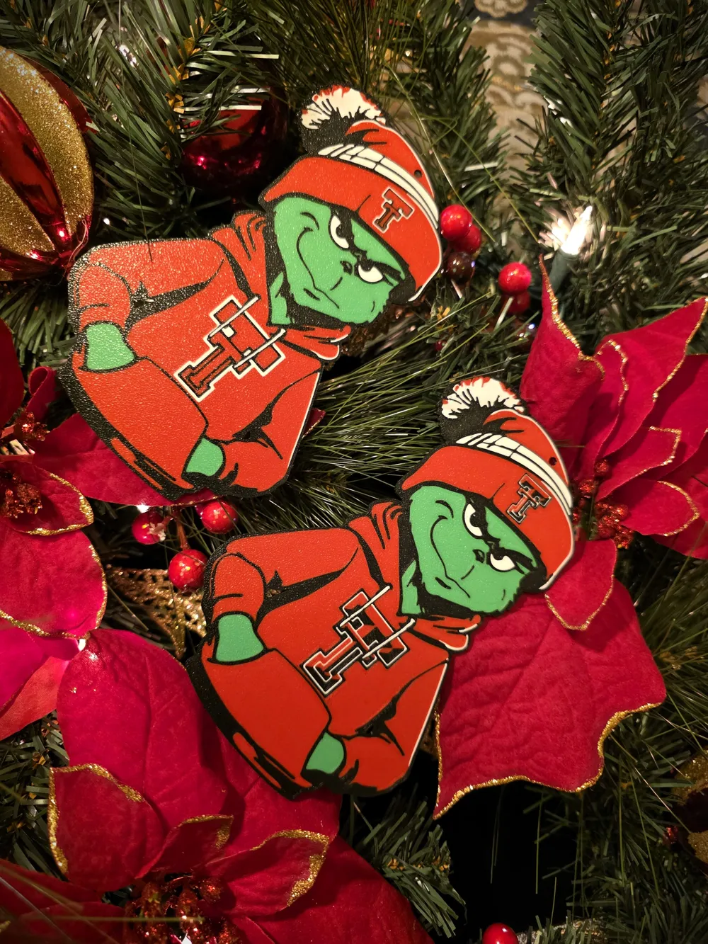 Ornamento natalizio Grinch Texas Tech da Ray MakerWorld: Scarica ...