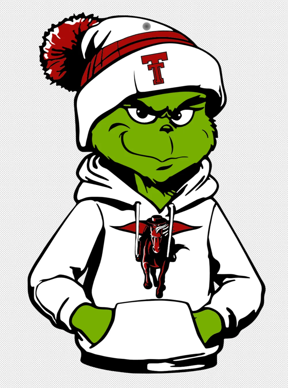 Grinch Texas Tech Christmas Ornament - Free 3D Print Model - MakerWorld