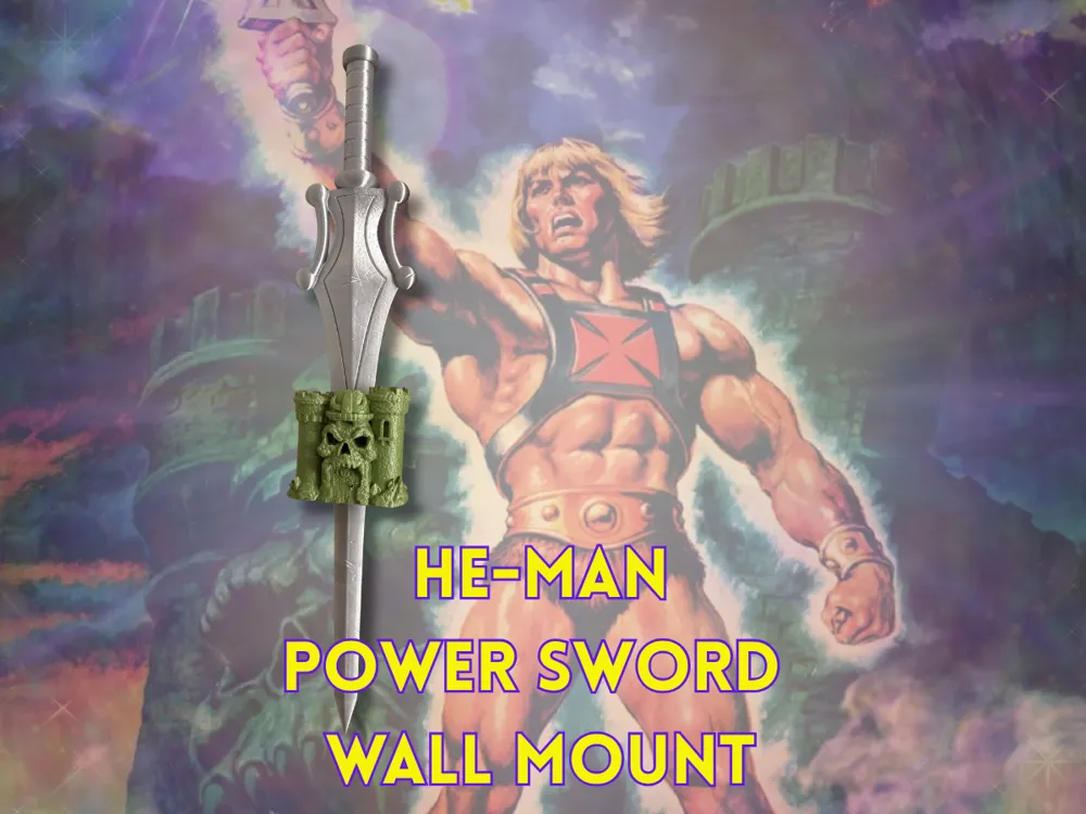 He-Man Castle Grayskull Power Sword Mount - Free 3D Print Model ...