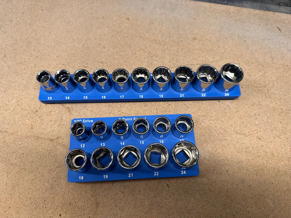 Gridfinity Socket Holder - Metric 1/2" Drive by WallyMike - MakerWorld