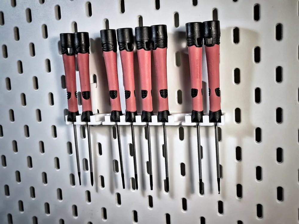 Precision Screwdriver Holder for Skadis - 10 Slots by zomb - MakerWorld