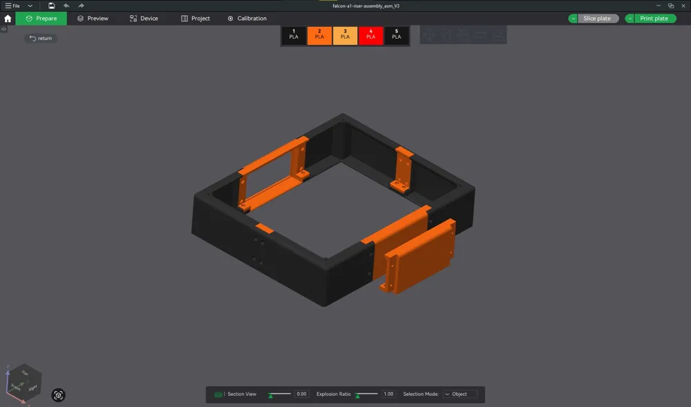 Creality Falcon A1 Rotary Kit Riser by Niz MakerWorld: Download Free 3D ...