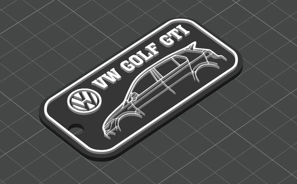 GTI钥匙链Volkswagen GTI MK8 Keychain Remixed by HaHa - MakerWorld