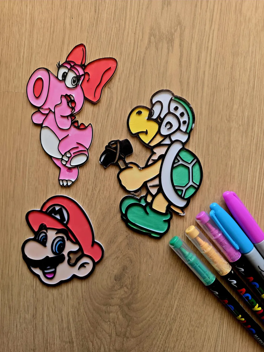 Mario Birdo Hammer Bro DIY Coloring Set Craft by Merilno3D MakerWorld ...