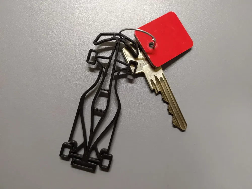 Formula 1 Car Silhouette Keychain – Minimalist - Free 3D Print Model ...