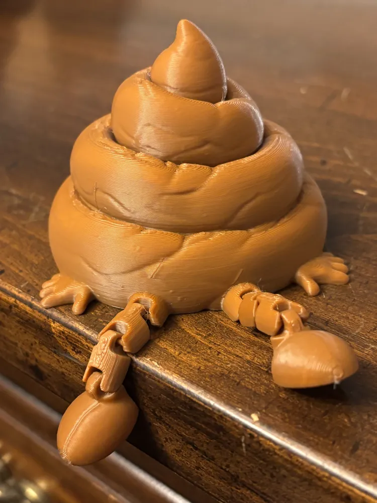 articulated sitting poop - Free 3D Print Model - MakerWorld