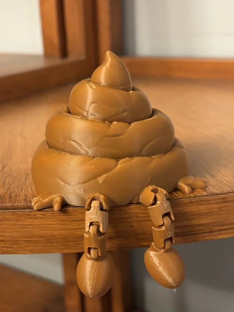 articulated sitting poop - Free 3D Print Model - MakerWorld