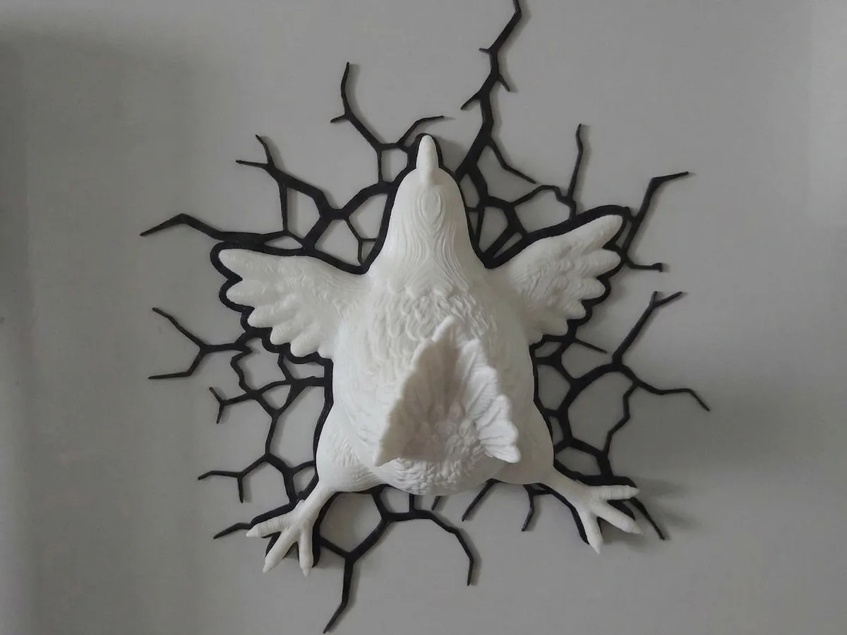 Chicken/Hen/Rooster Splat Crash - Magnet decor - Free 3D Print Model ...