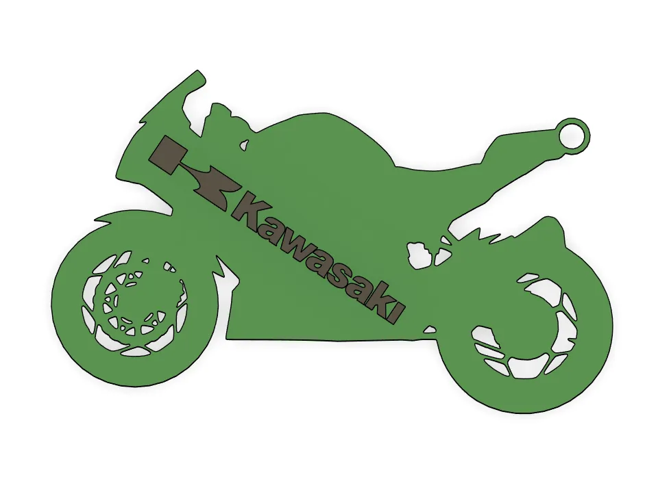 Kawasaki ninja 125 keychain - Free 3D Print Model - MakerWorld