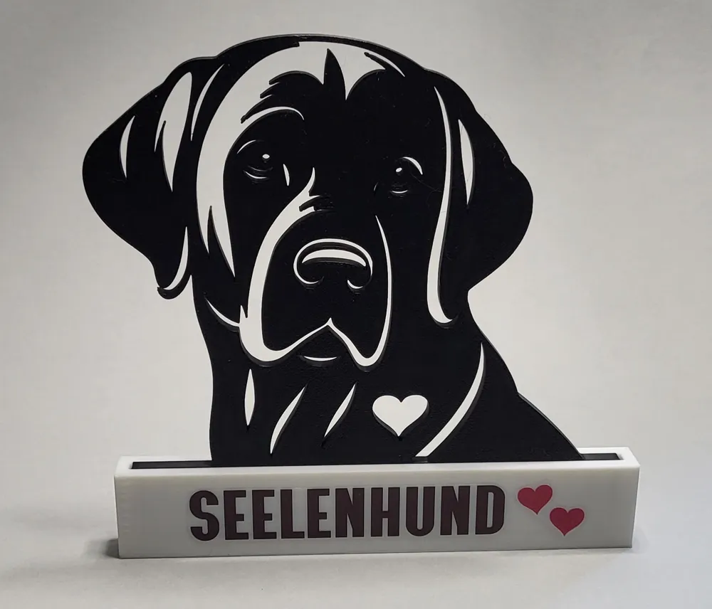Labrador-Design / Wallart / Decor / Dog - Free 3D Print Model - MakerWorld