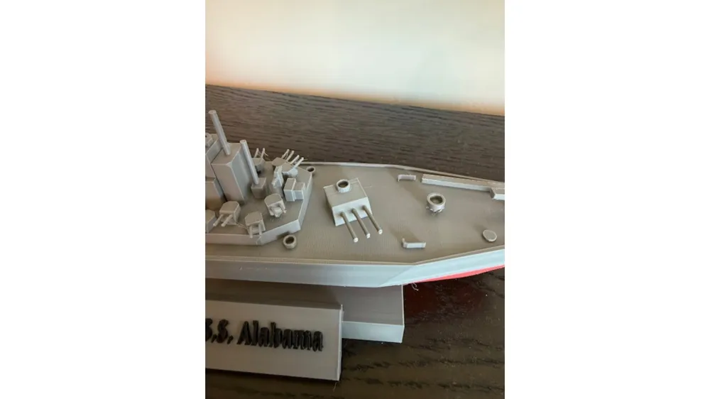 U.S.S. Alabama Battleship (BB-60) - Free 3D Print Model - MakerWorld