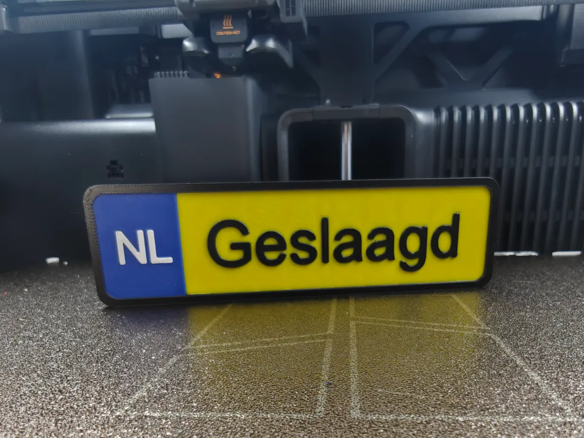Dutch license plate / Kentekenplaat (editable) - Free 3D Print Model ...