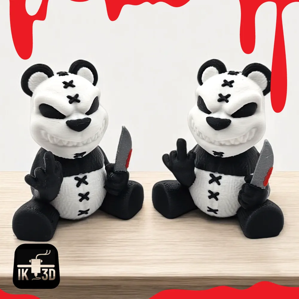 Naughty Panda Flipping the Bird / No Supports by IK3Digital MakerWorld ...