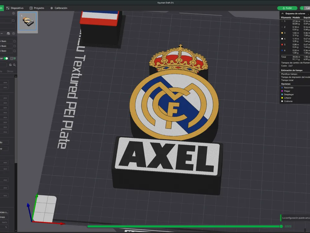 Real Madrid crest with the name AXEL by UntuCapone - MakerWorld