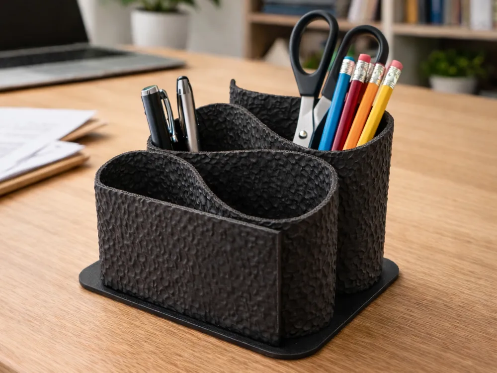 Desk Organizer Wave - Free 3D Print Model - MakerWorld