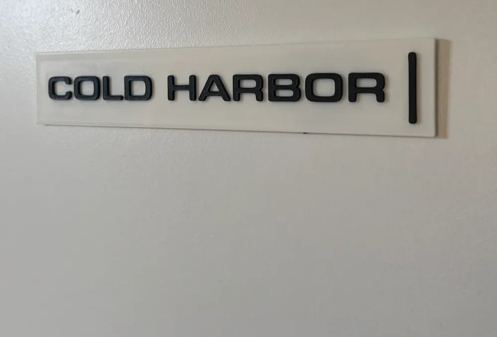 Cold Harbor Wall Sign Severance by Solly MakerWorld: Download Free 3D ...