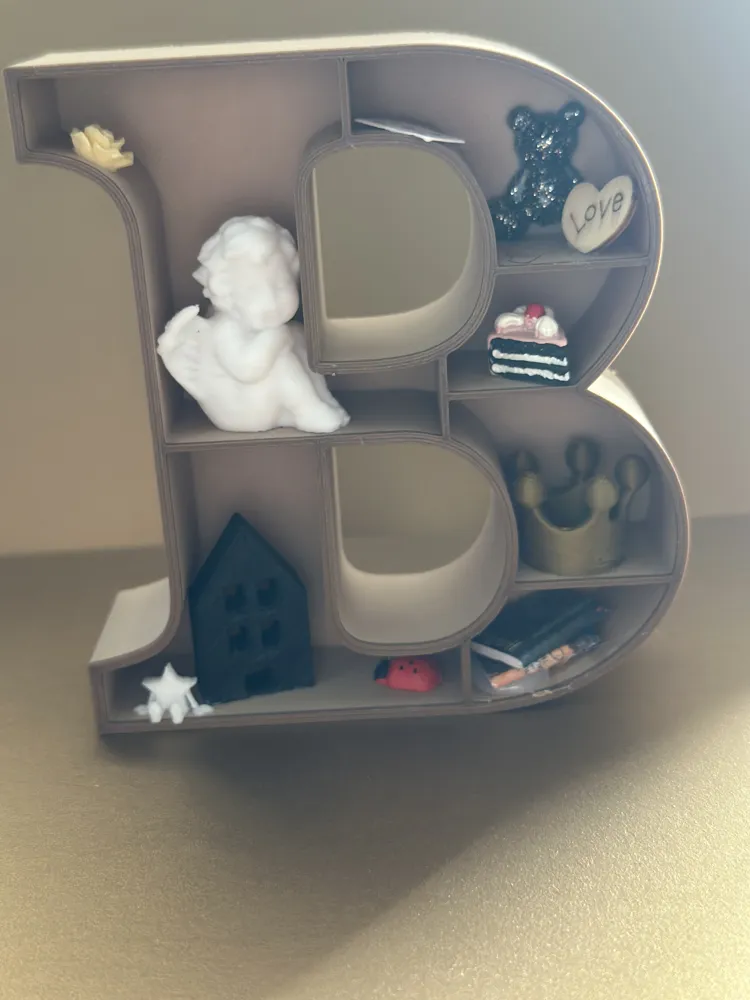 Bookshelfletter B - Free 3D Print Model - MakerWorld