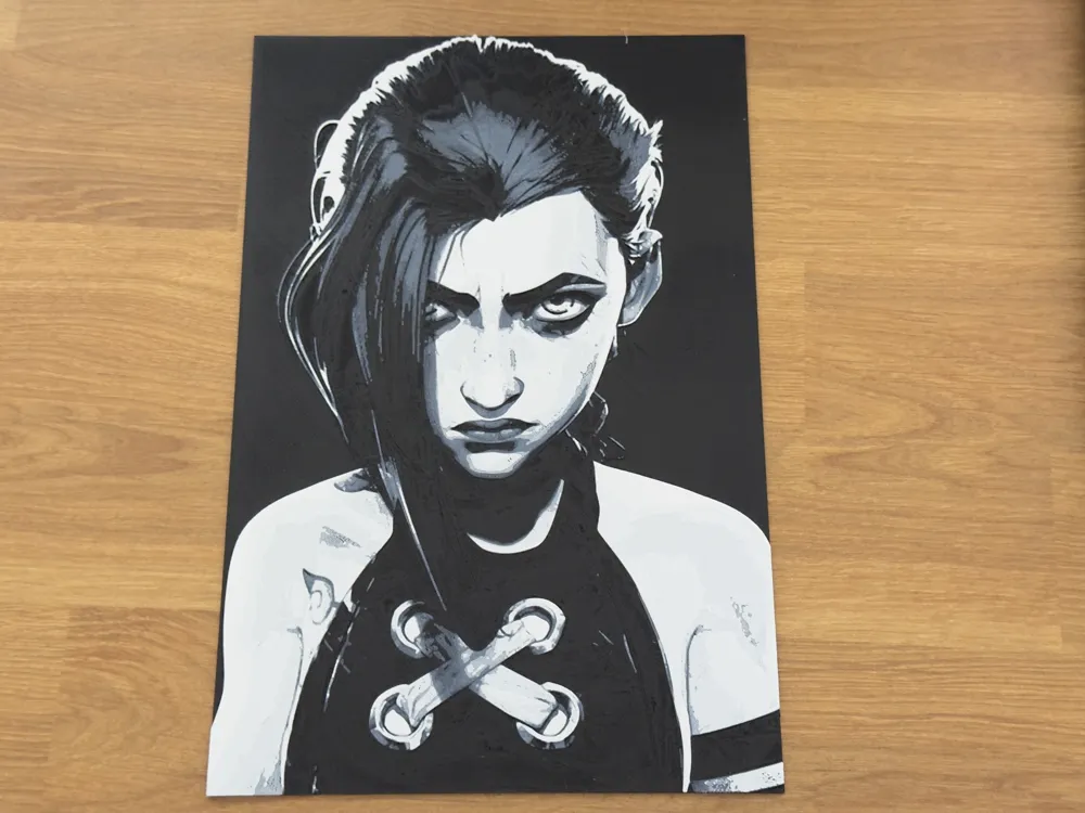 Jinx Arcane BW Hueforge by ME3Design - MakerWorld