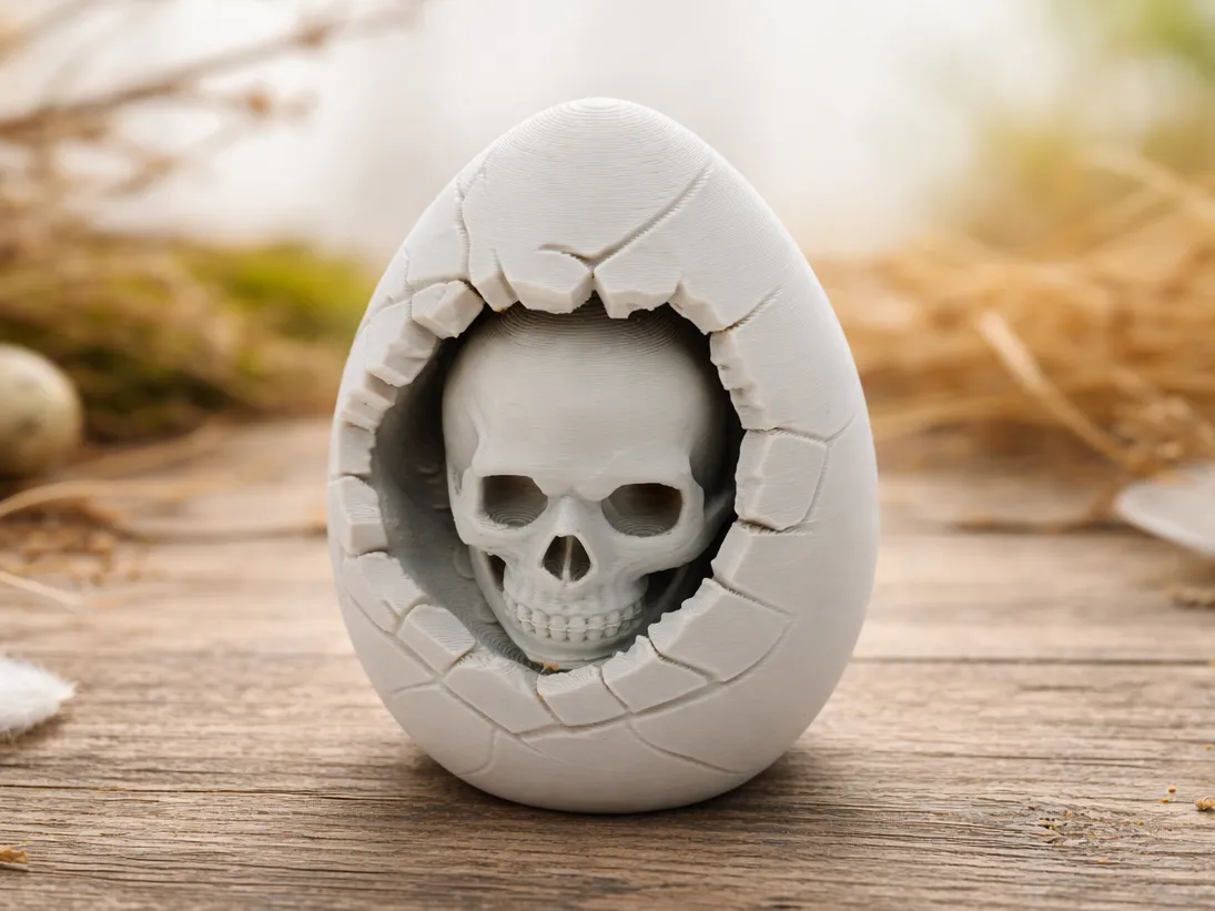 Skull Cave in Hatching Egg - Free 3D Print Model - MakerWorld
