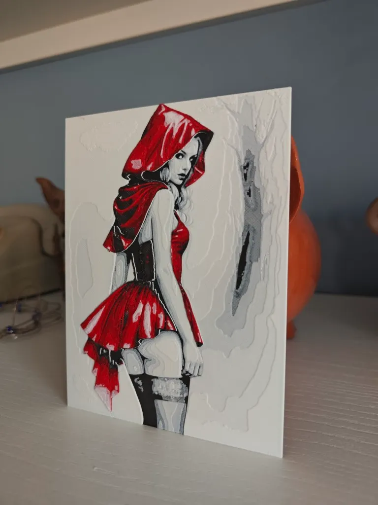 Red Riding Hood Hueforge - Free 3D Print Model - MakerWorld