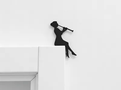 Flute Player Silhouette - Door Frame - Free 3D Print Model - MakerWorld