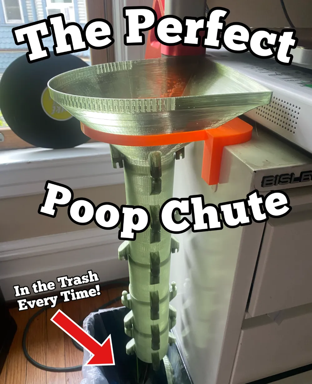 Perfect Poop Chute for Bambu A1 Printers by lukeinthegarage - MakerWorld