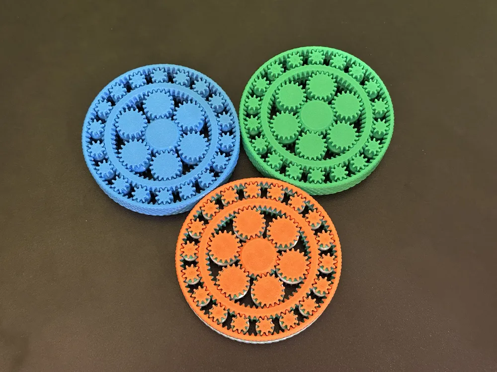 Two-Layer Gear Fidget Spinner - Print in Place by Joseph MakerWorld ...