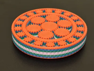 Two-Layer Gear Fidget Spinner - Print in Place by Joseph MakerWorld ...