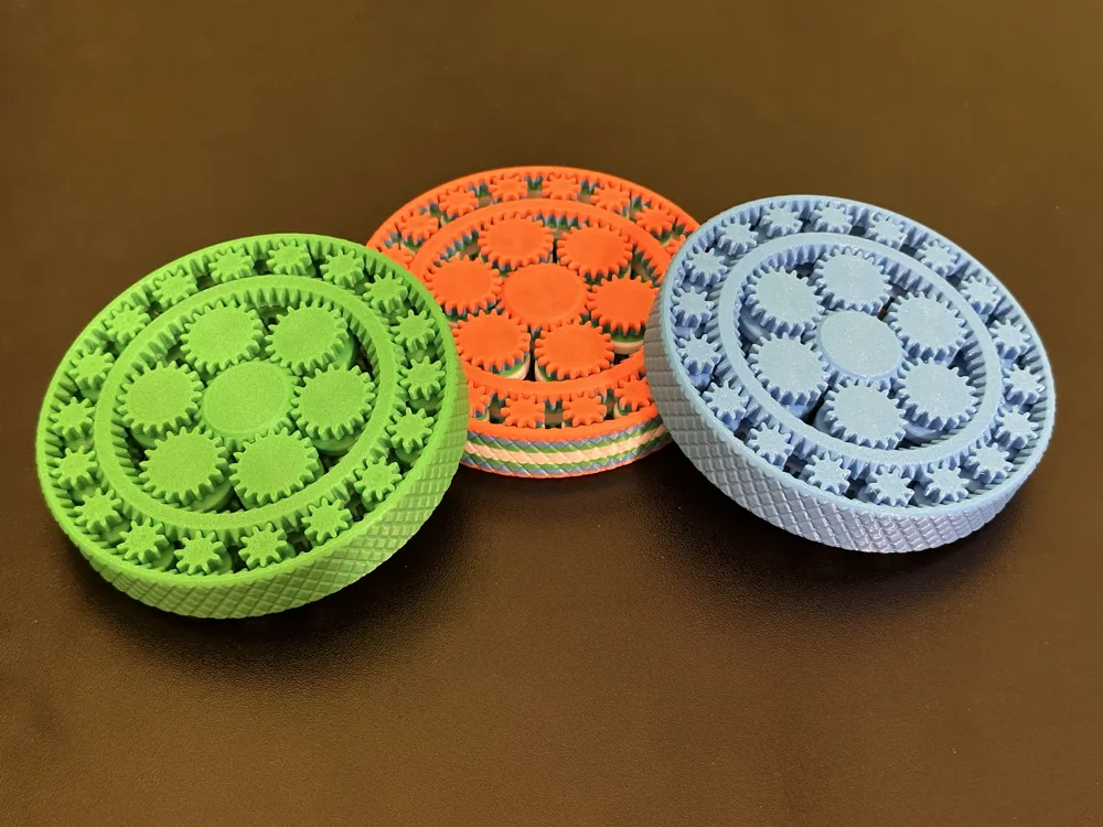 Two-Layer Gear Fidget Spinner - Print in Place by Joseph MakerWorld ...