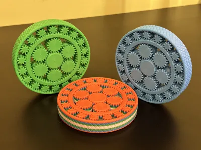 Two-Layer Gear Fidget Spinner - Print in Place by Joseph MakerWorld ...