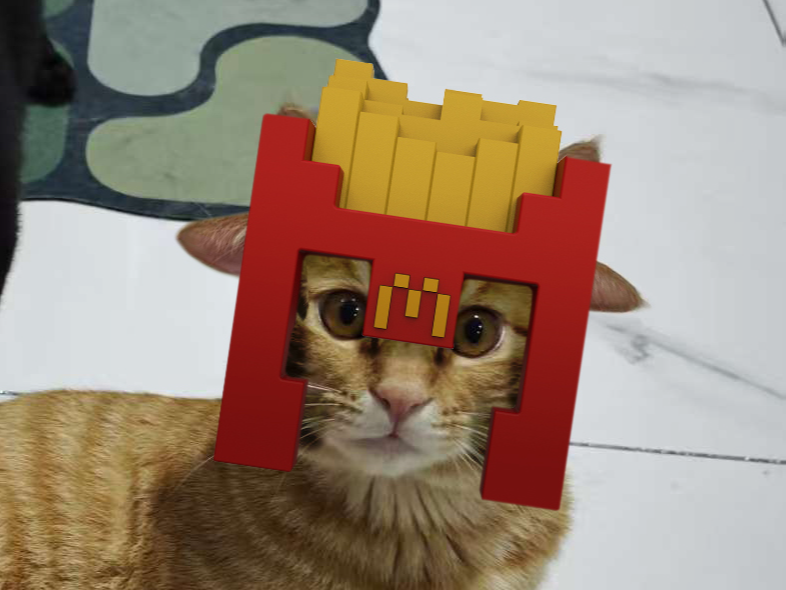 McDonald's Fries Helmet - Cat Helmet by Carl的造物集（Global） MakerWorld ...