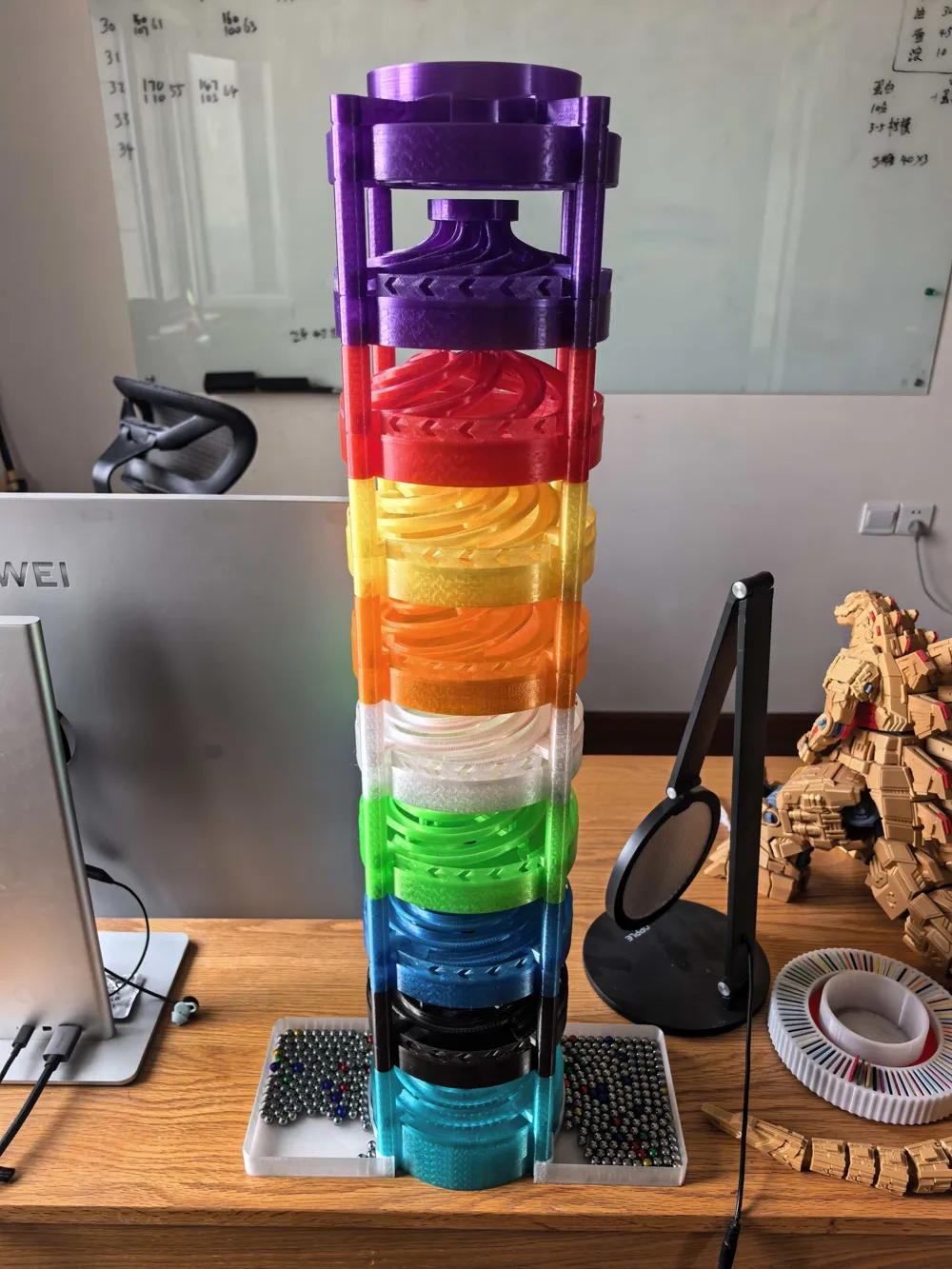 9-story Marble Tower (8mm steel ball) by 诡异的白色 MakerWorld: Download ...