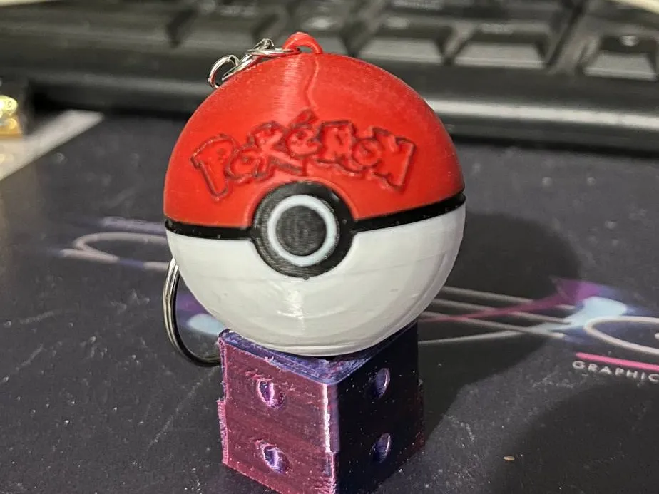 Pokeball keychain by LaserMania MakerWorld: Download Free 3D Models
