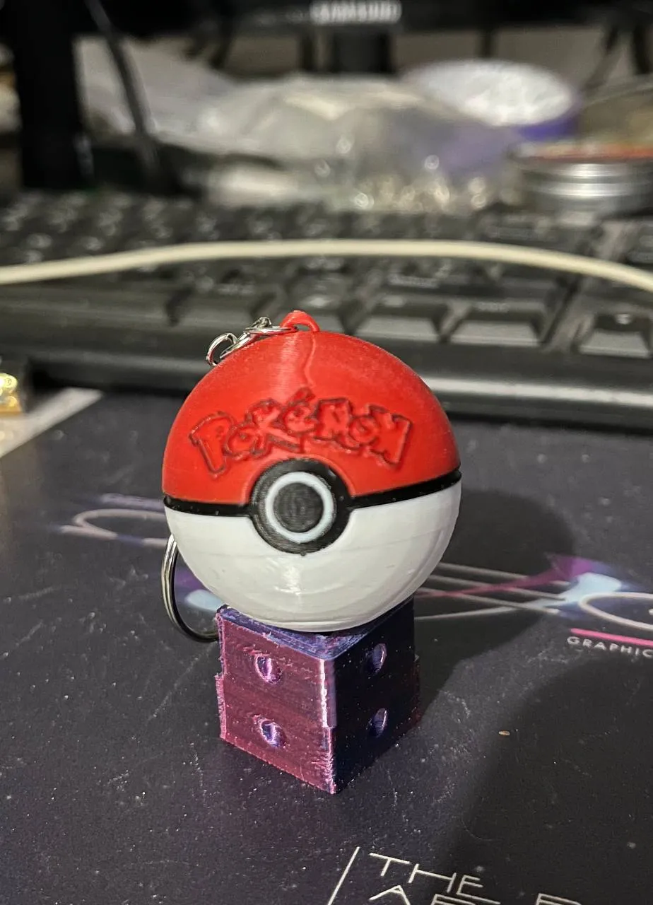 Pokeball keychain by LaserMania MakerWorld: Download Free 3D Models