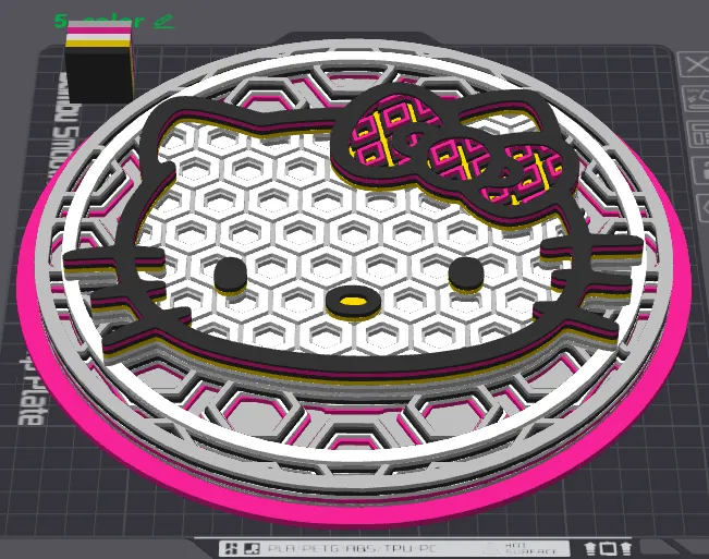 Hello Kitty Dimensional Mosaic by w3r3wolv3s - MakerWorld