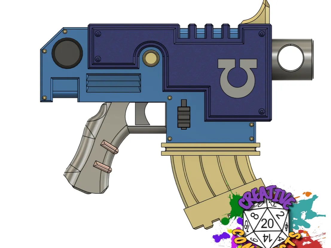 WH40K Bolt Pistol - Free 3D Print Model - MakerWorld