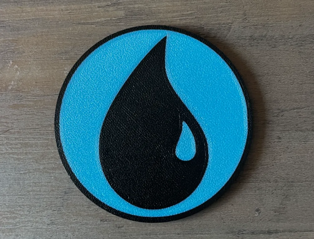 MTG Blue Mana Coaster by The Lazy Wizard - MakerWorld