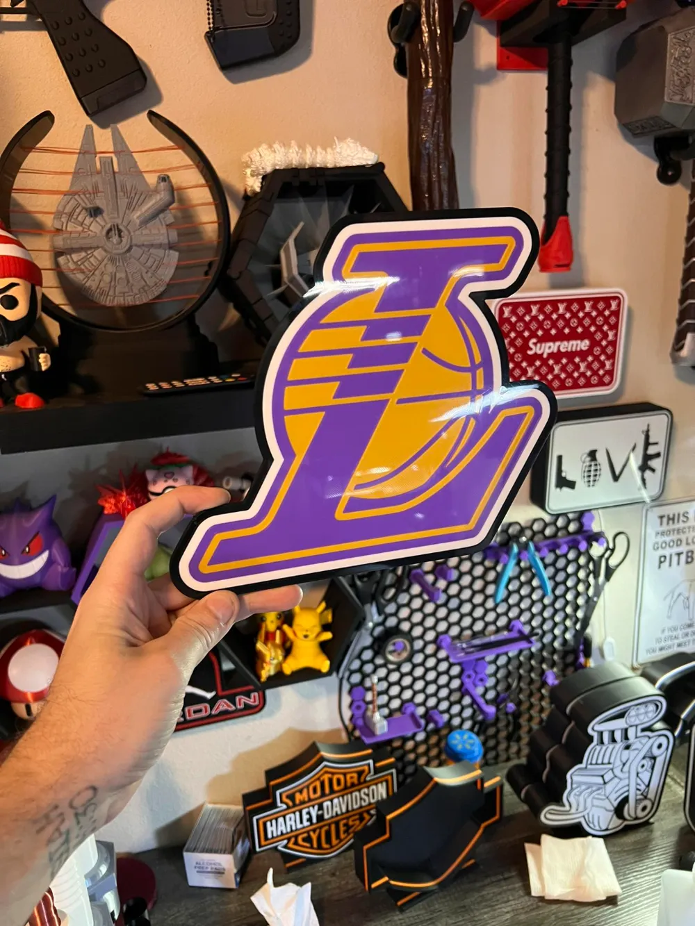 Los Angeles Lakers LED Lamp by Codyinbody3 - MakerWorld
