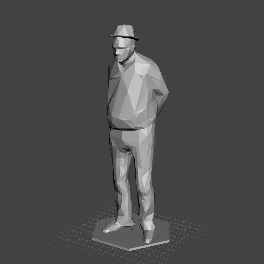 The lowpoly umarèll a.k.a. il vecchietto che guarda i cantieri low poly ...