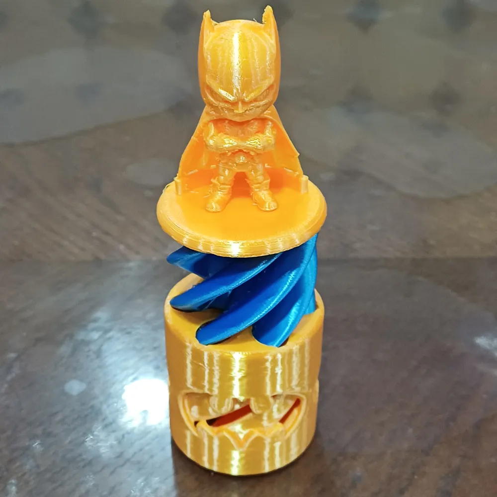 Batman spiral fidget - Free 3D Print Model - MakerWorld