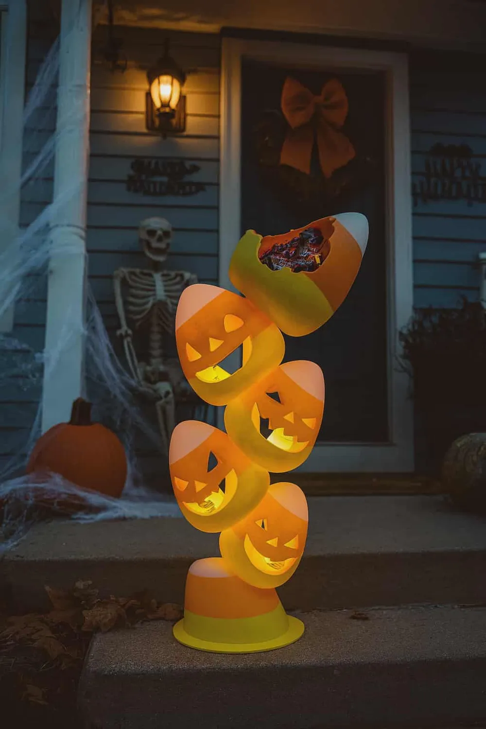 Stacked Candy Corn Jack-O’-Lantern candy dishTower - Free 3D Print ...