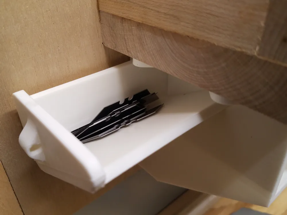 Under Shelf Utility Knife Holder with Blade Drawer by ShopTeacher ...