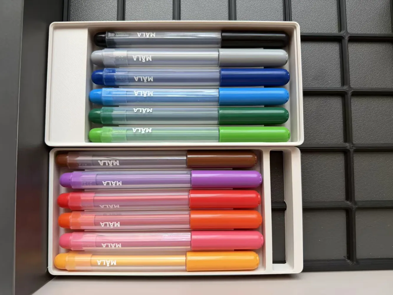 Gridfinity IKEA MALA Marker Stackable Tray - Free 3D Print Model ...