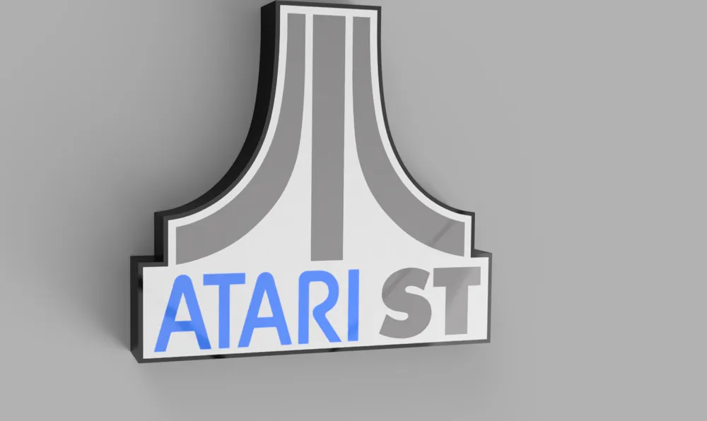 Atari St Logo Lightbox by goonie - MakerWorld
