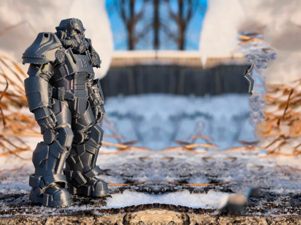 Fallout T-60 Power Armor – 3D Printed Figure - Free 3D Print Model ...