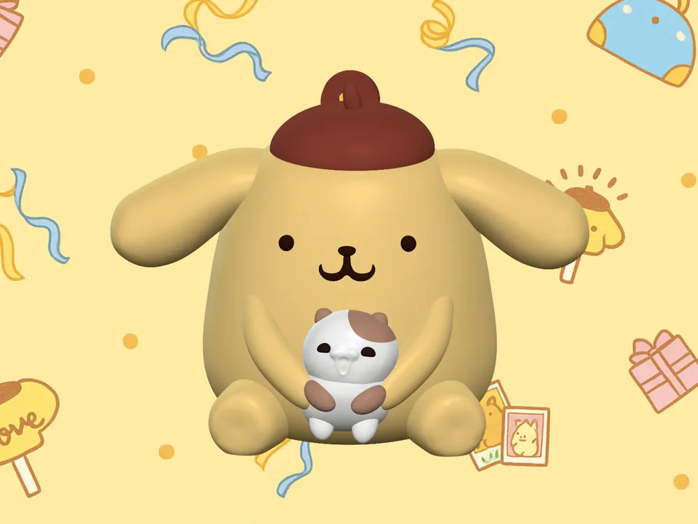 Pompompurin Pose 2 by IwantB@mbu MakerWorld: Download Free 3D Models