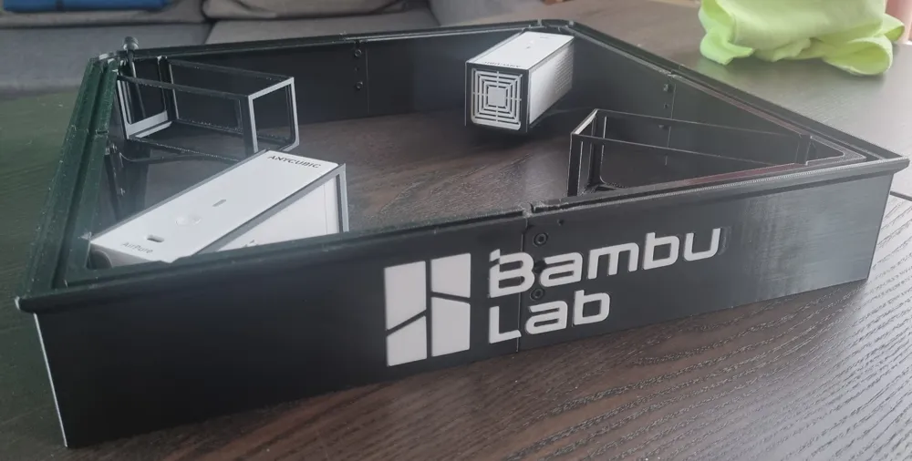 Glass riser with air purifiers for Bambu Lab X1C Remixed by cuci46 ...