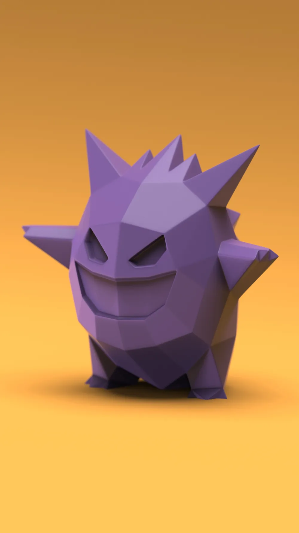 Low-poly Gengar by flowalistik MakerWorld: Download Free 3D Models